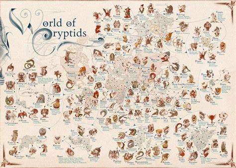 Cryptids World Map R Interestingasfuck