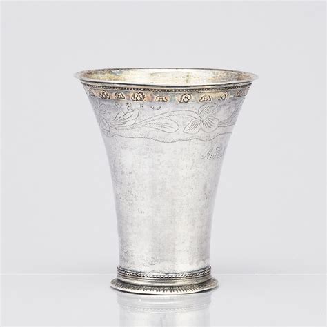 A Swedish 18th Century Parcel Gilt Beaker Carl Berg Norrköping 1771