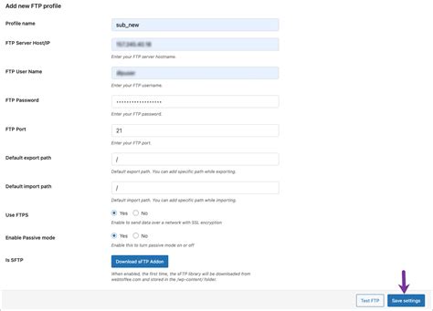 Create Ftp Profiles For Woocommerce Import And Export Documentation