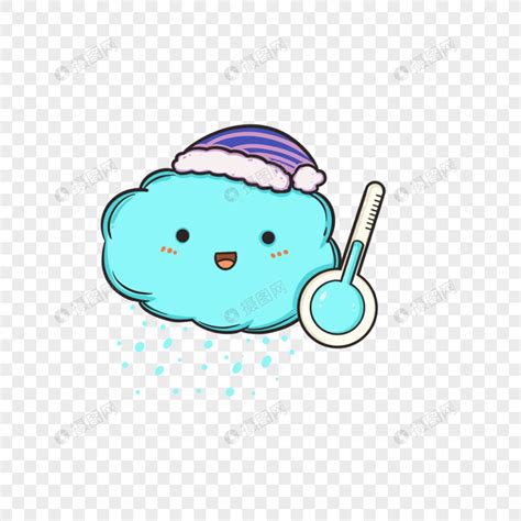 天气贴纸寒冷下雪可爱插图元素素材下载 正版素材402117162 摄图网