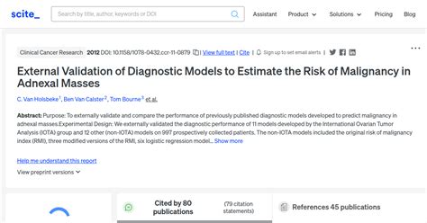 External Validation Of Diagnostic Models To Estimate The Risk Of Malignancy In Adnexal Masses