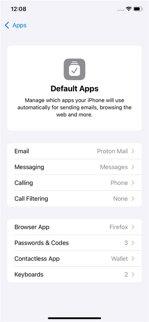 ios how to discover applications which register as defaults for a