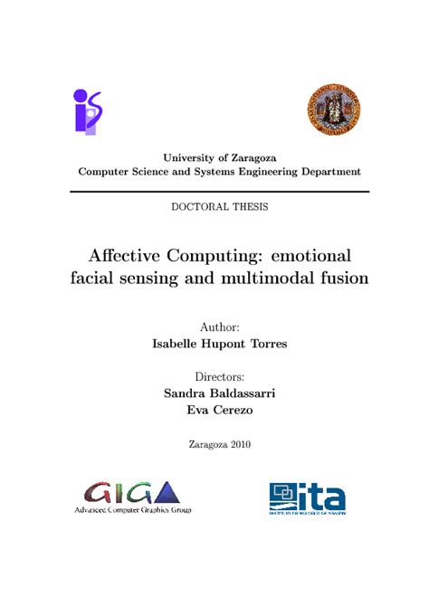 Pdf Affective Computing Emotional Facial Sensing And Multimodal