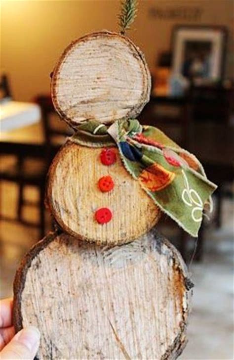 Log Snowman Christmas Pinterest Log Snowman Snowman And Rustic