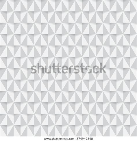 White Triangle Seamless Pattern Background Vector Stock Vector Royalty Free 374949340