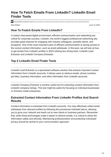 Ppt How To Fetch Emails From Linkedin Linkedin Email Finder Tools 1
