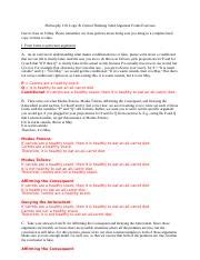 Valid Argument Form Exercises Answer Key Docx Philosophy Logic Critical Thinking Valid