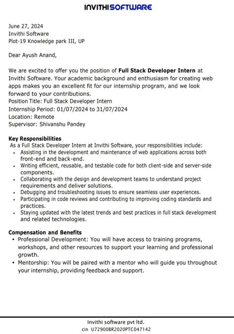 Ayush Anand On Linkedin Fullstackdeveloper Internship Invithisoftware Codingjourney…