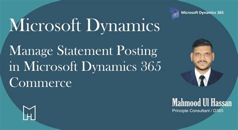 Manage Statement Posting In Microsoft Dynamics 365 Commerce Mahmood