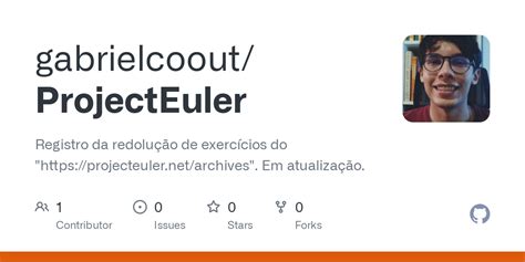GitHub gabrielcoout ProjectEuler Registro da redolução de exercícios