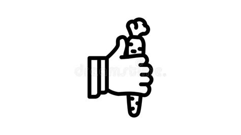 Food Hand Carrot Line Icon Animation Stock Footage Video Of