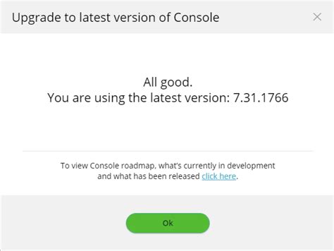 Updating On Premise Console