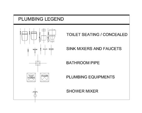 Free Autocad 2d Editable Drawings For Plumbing Legend Thousands Of