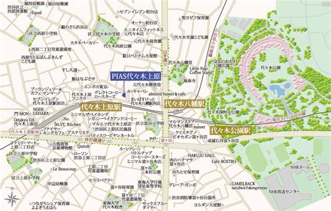 現地案内図ピアース代々木上原東京都渋谷区の新築分譲マンションならモリモト