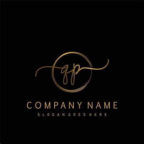 Initial QP Handwriting Logo With Circle Hand Drawn 15290981 Vector Art At Vecteezy