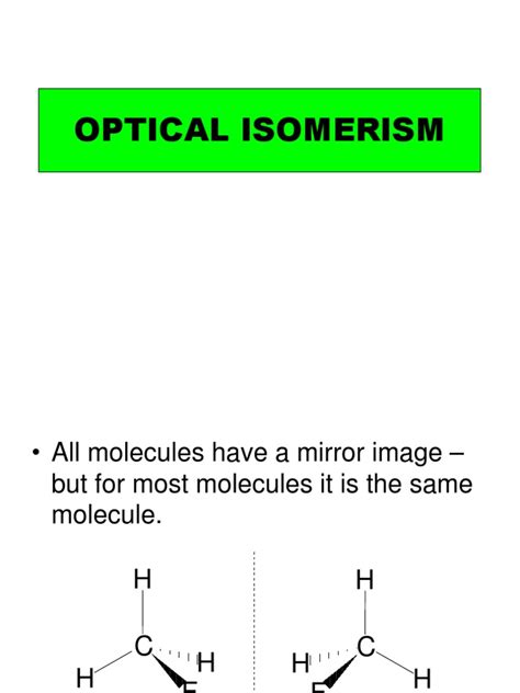 Optical Isomerism Chirality Chemistry Isomer