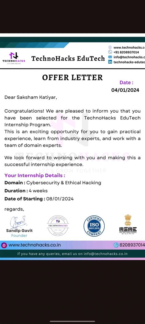 Saksham Katiyar On Linkedin Hey Connections I Am Glad To Share That I Have Received An