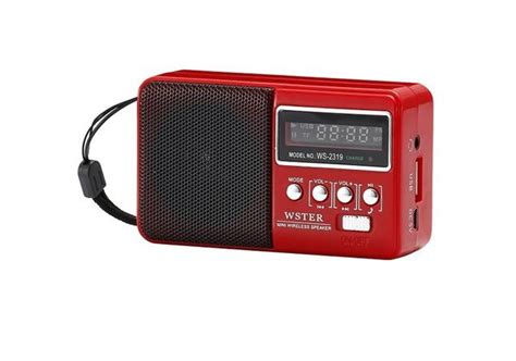 Mini ψηφιακό ραδιόφωνο Fm Usb Microsd κάρτα επαναφορτιζόμενη μπαταρία Bluetooth