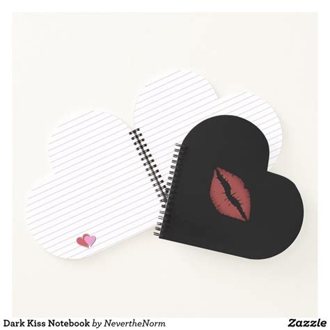 Dark Kiss Notebook Notebooks Journals Notebook Valentine Day Gifts