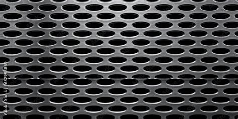 Seamless Perforated Metal Catwalk Texture Isolated On Black Background Tileable Rough Grungy