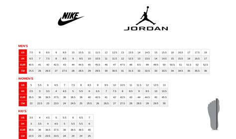 Nike Girl Size Chart Nike Girls Size Chart Comprehensive Guide To Sizing And Measurements