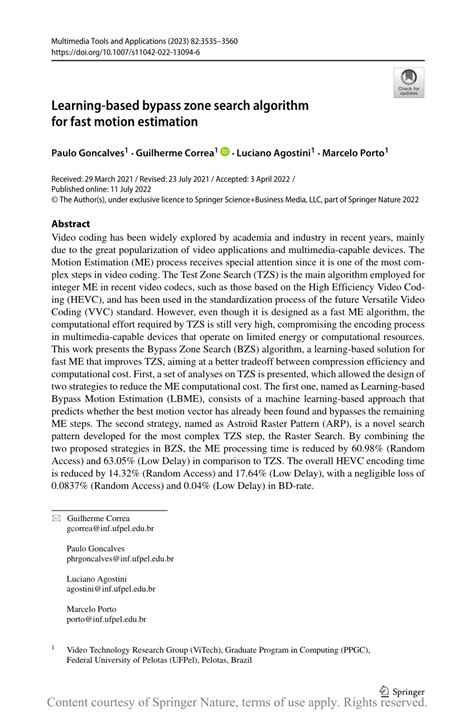 learning based bypass zone search algorithm for fast motion estimation