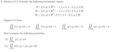 Solved 2 Section 13 1 Consider The Following Rectangular Chegg Com