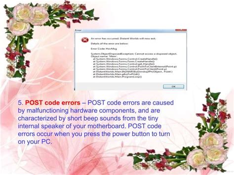 Types Of Computer System Errors Pptx