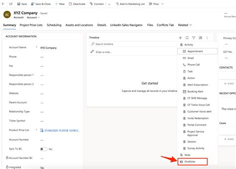 Enable Onenote Integration For Dynamics 365 Sales Environment D365