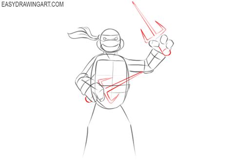 How To Draw A Ninja Turtle Easy Drawing Art