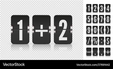 Flip Zahlen Schriftart Für Zeitzählerinformationen