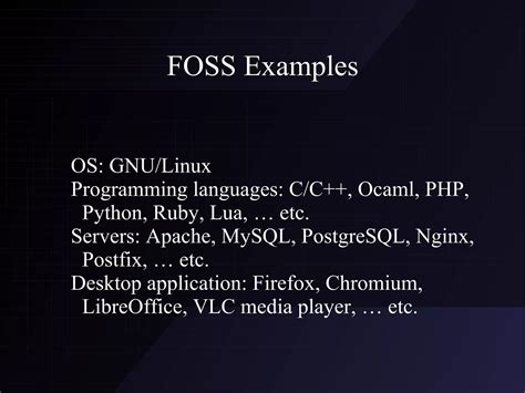 Intro To Foss And Using It In Development Ppt