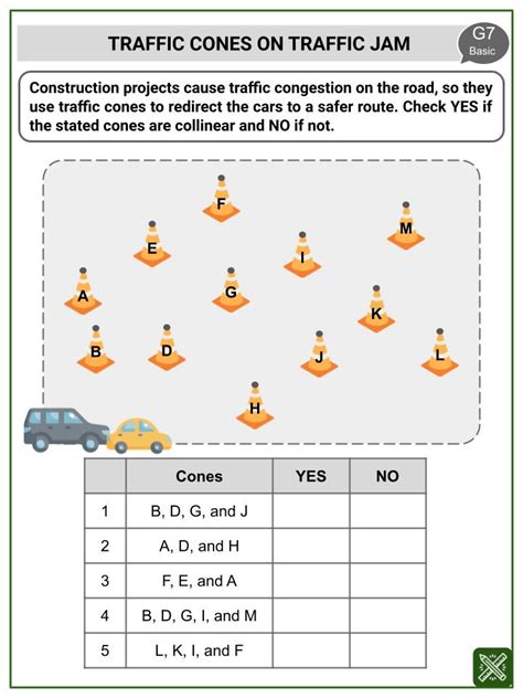 Collinear Points Construction Math Worksheets Age 11 12