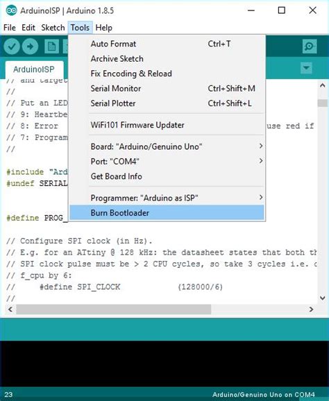 Burn Bootloader Electronics