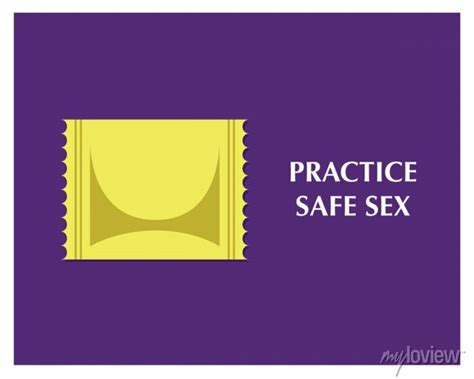 Practice Safe Sex Vector Poster Design Be Safe From Sex Disease Use Wall Stickers Instruction