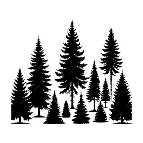 Premium Vector Pine Tree Vector Silhouette Tree Vector Silhouette