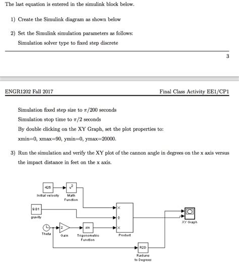 Use Matlab Plz The Last Equation Is Entered In The Simulink Block Below 1 Create The Simulink