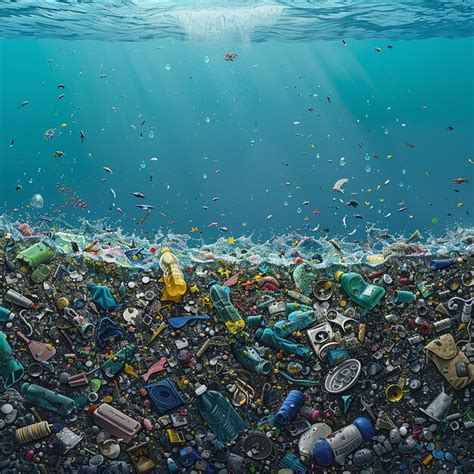 Cinematic Exposes Of Microplastic Pollution Premium Ai Generated Image