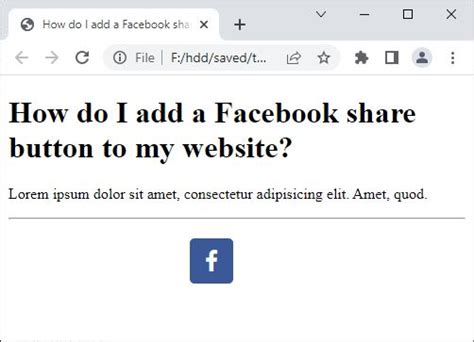 How Do I Add A Facebook Share Button To My Website