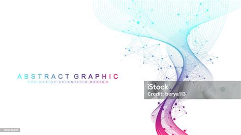 연결된 선과 점 웨이브 흐름이 있는 추상적 배경을 숫자로 설정합니다 디지털 신경망 프레젠테이션을 위한 네트워크 및 연결 배경입니다 그래픽 다각형 배경 벡터 일러스트레이션