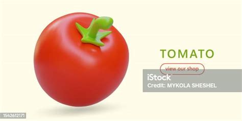 매끄러운 피부를 가진 3d 빨간 단일 토마토 잘 익은 육즙이 많은 전체 야채 0명에 대한 스톡 벡터 아트 및 기타 이미지 0명 3차원 형태 건강한 식생활 Istock