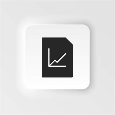 Chart Data File Neumorphic Style Vector Icon Simple Element
