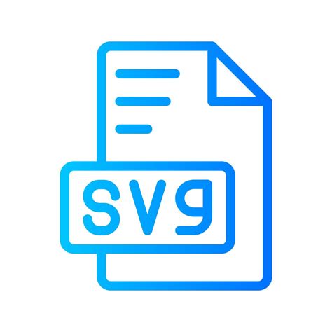 Svg Document File Gradient Icon Format File Type Icons Symbol Extension Type Data