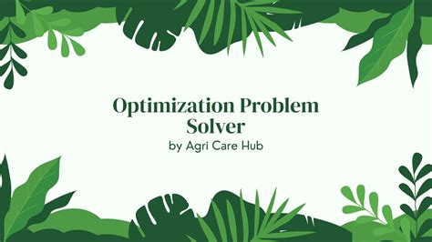 Optimization Problem Solver Fast And Accurate Tool