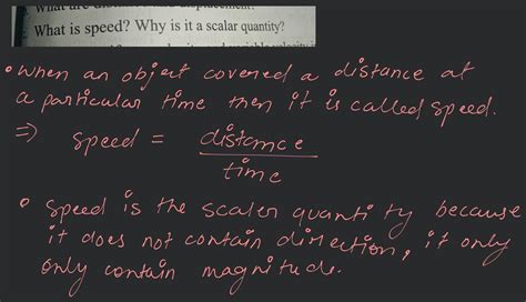 What Is Speed Why Is It A Scalar Quantity Filo