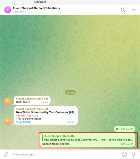 Managing Tickets Using Telegram Fluent Support