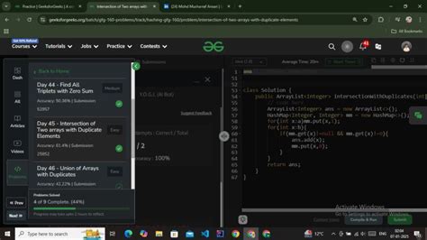 Mohd Musharraf Ansari On Linkedin Gfg160daysofcodingchallenge Gfg160 Geekstreak2024 Day45