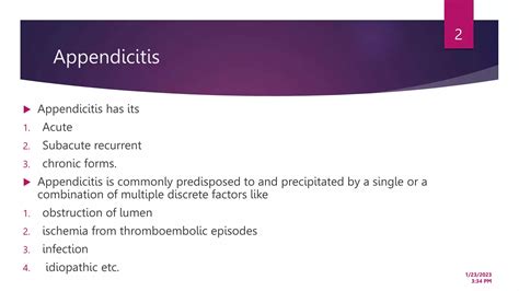 Atypical Presentations Of Appendicitispptx