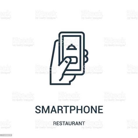 레스토랑 컬렉션에서 스마트 폰 아이콘 벡터입니다 얇은 라인 스마트폰 개요 아이콘 벡터 일러스트 레이 션입니다 0명에 대한 스톡 벡터 아트 및 기타 이미지 Istock