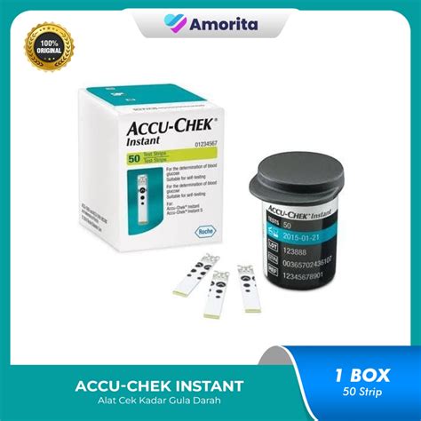 Jual Accu Chek Instant Test Strip Isi 50 Exp 2025 Shopee Indonesia